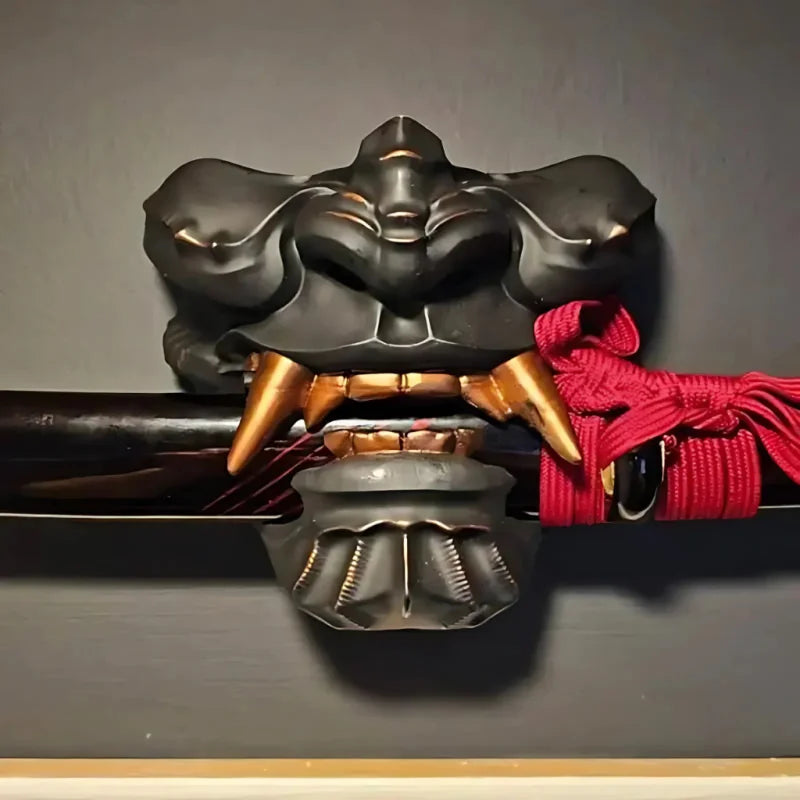 Oni Mask Sword Wall Display | Katana